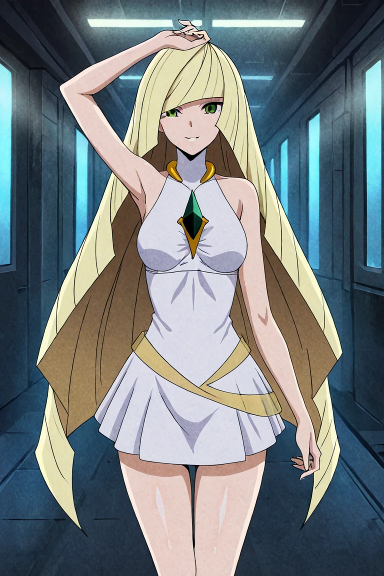 Lusamine wearing the clothes that Ash, the anime's main character ...