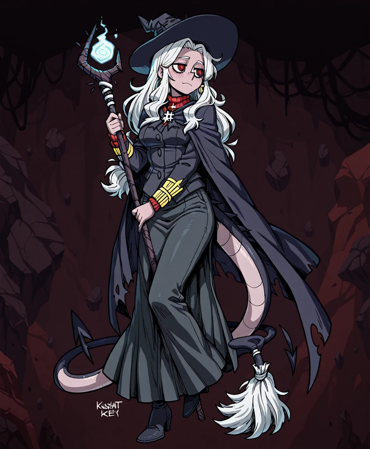 Helltaker style,hell conqueror style,anime characters dressed in black ...