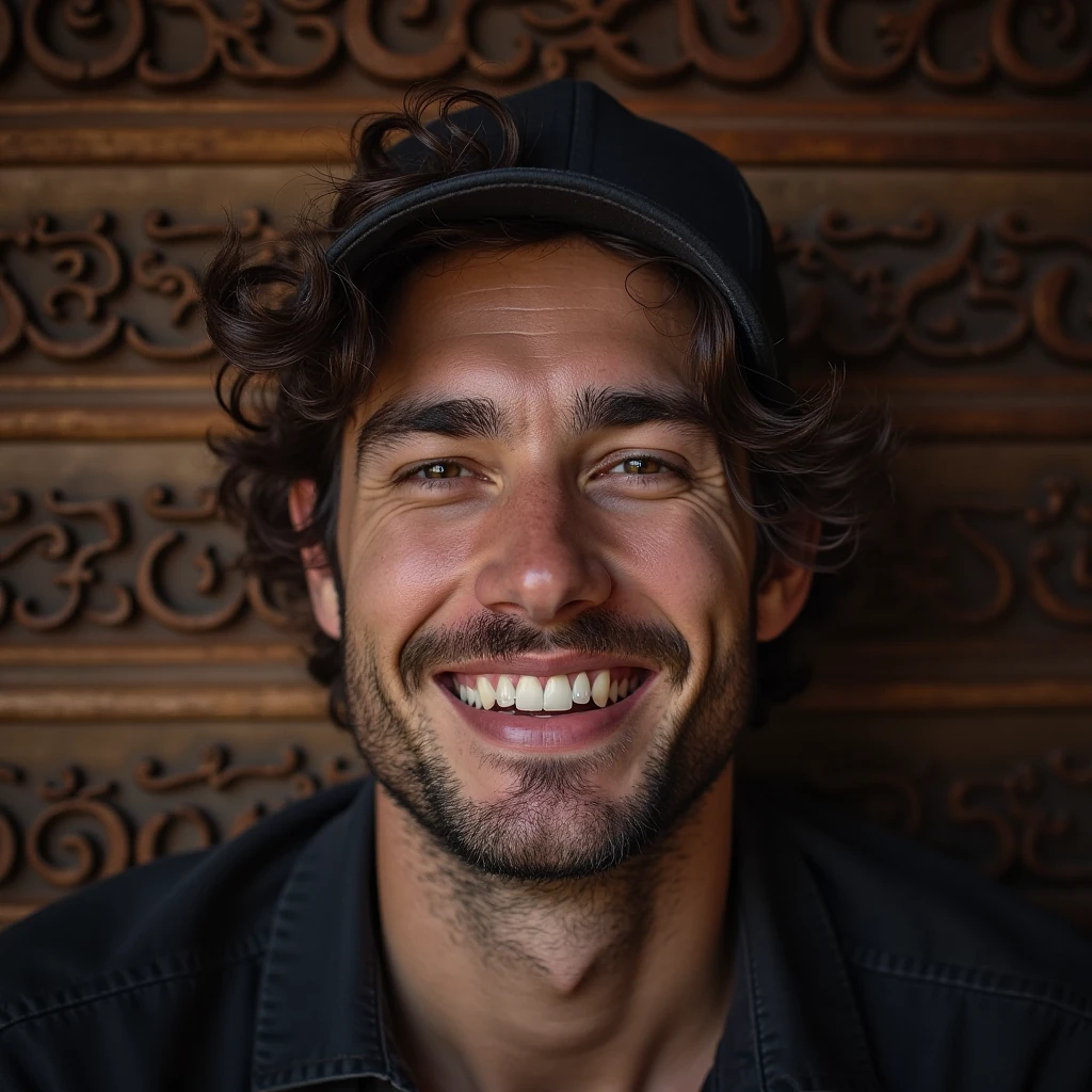 Image is a portrait photograph featuring a Swedish man with a smiling ...