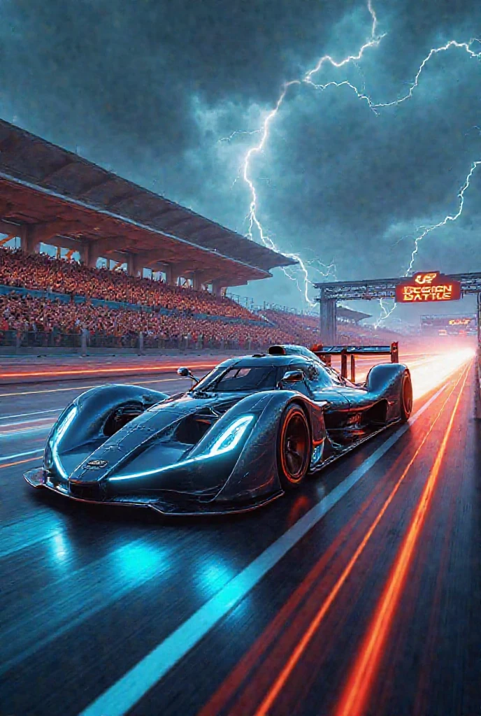 F1レーシングネオンサイバーパンク