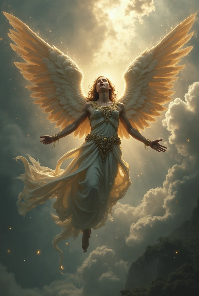 Lucifer and crying falling from the sky - SeaArt AI