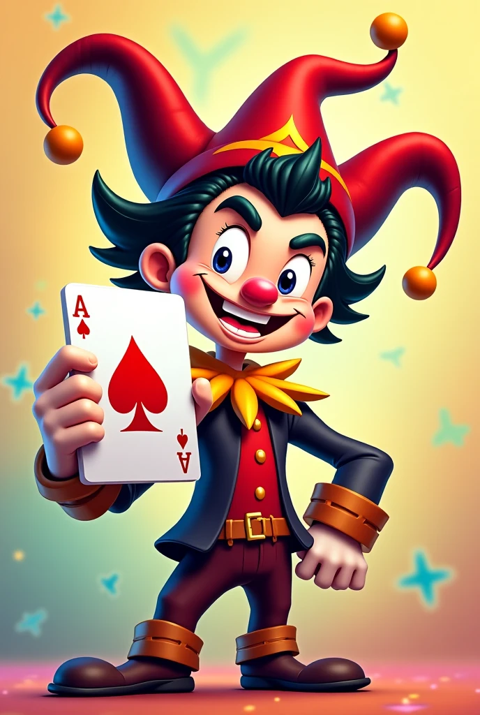 Joke holding a ace ♠️ card - SeaArt AI