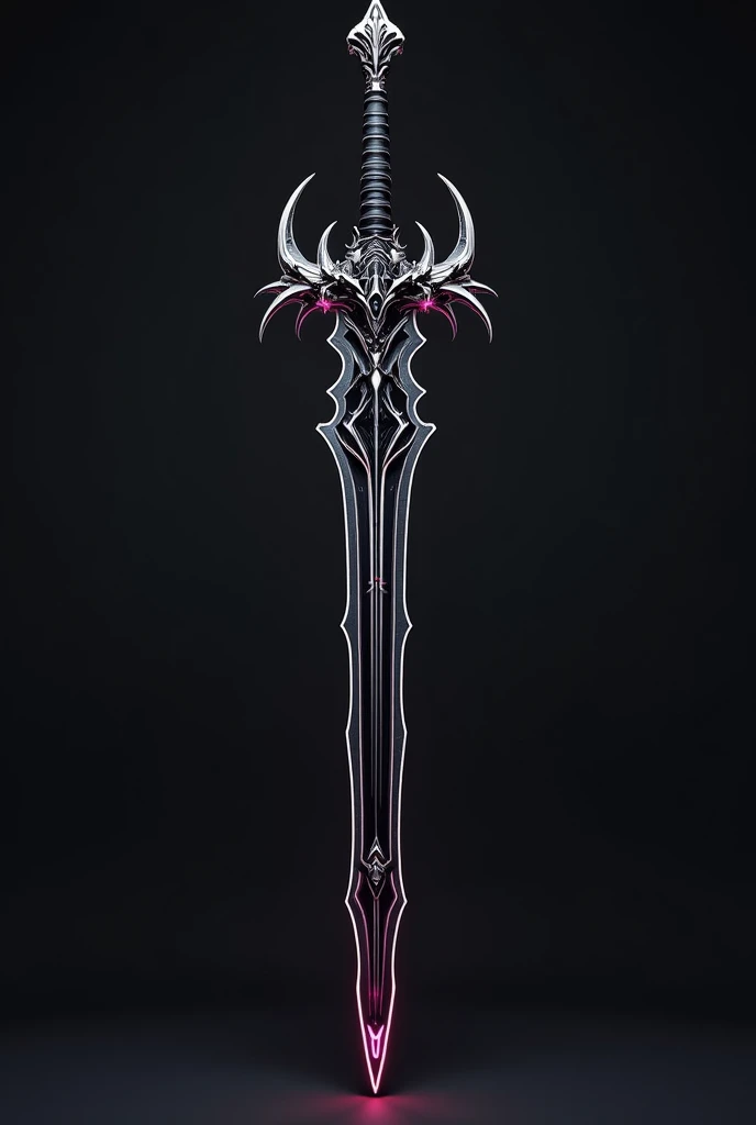 A black neon heavy soul longsword made of black neon parts, some black ...