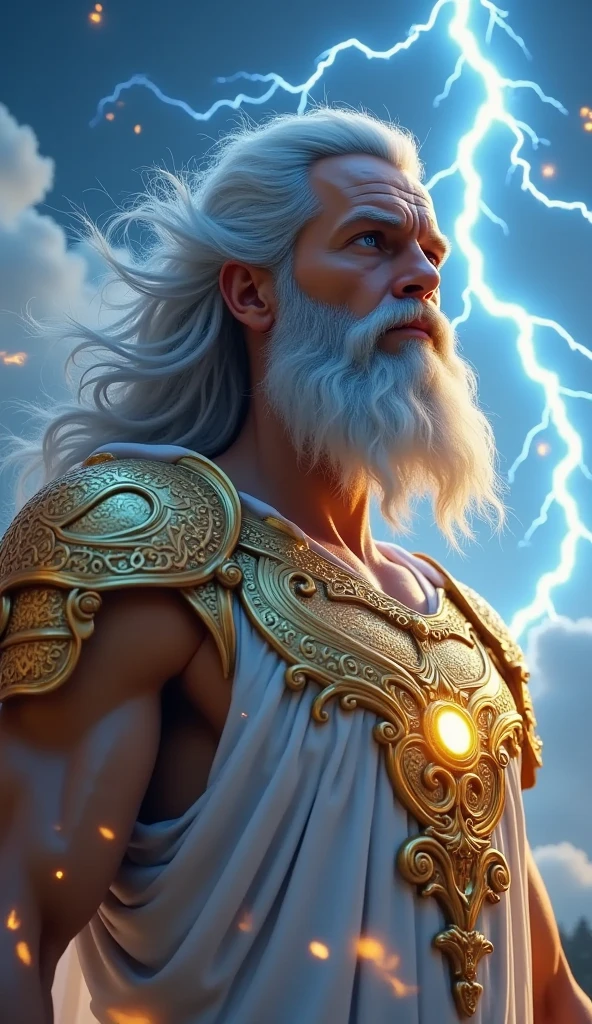 Zeus Cinematic Prompt Subject: Zeus Eyes: "Electric blue" - SeaArt AI