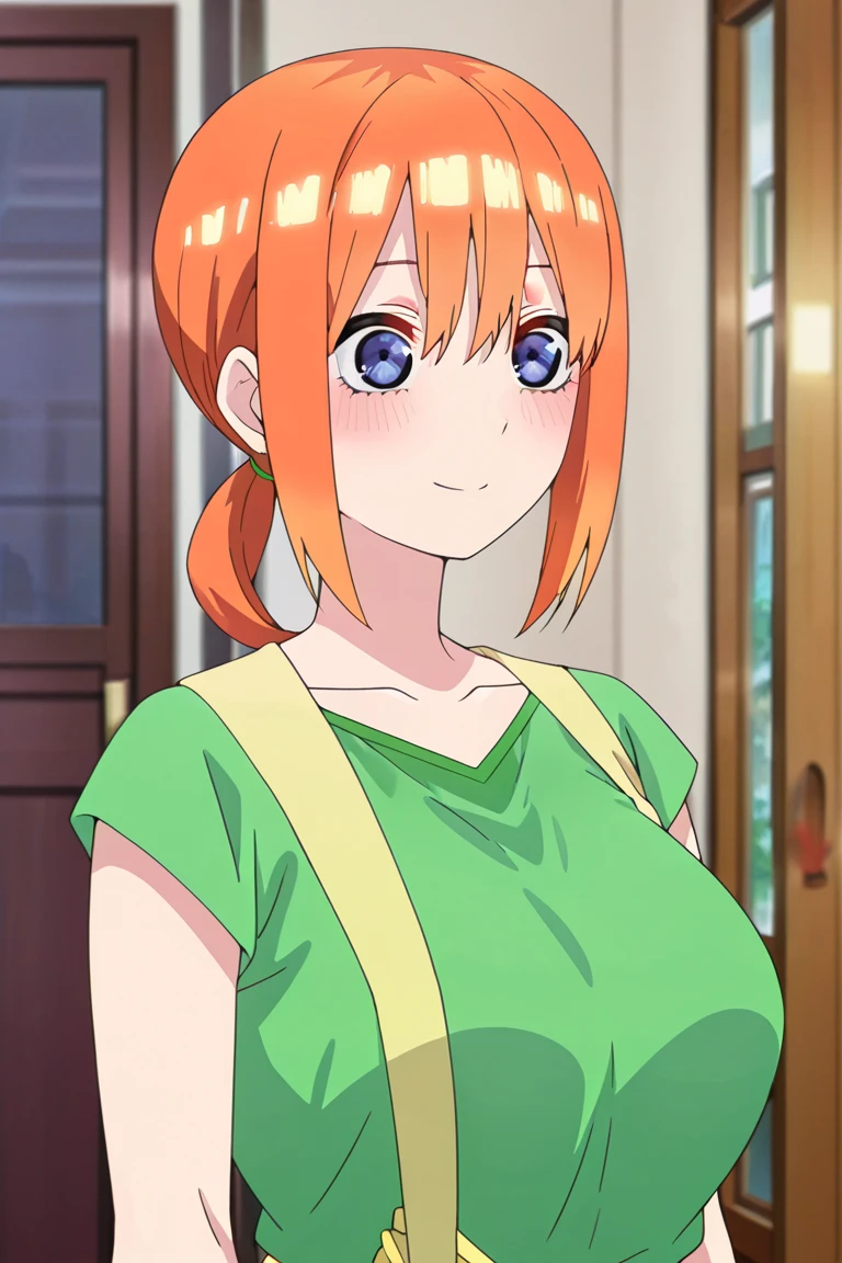 Yotsuba nakano, short hair, bangs, hair between eyes, blue eyes - SeaArt AI