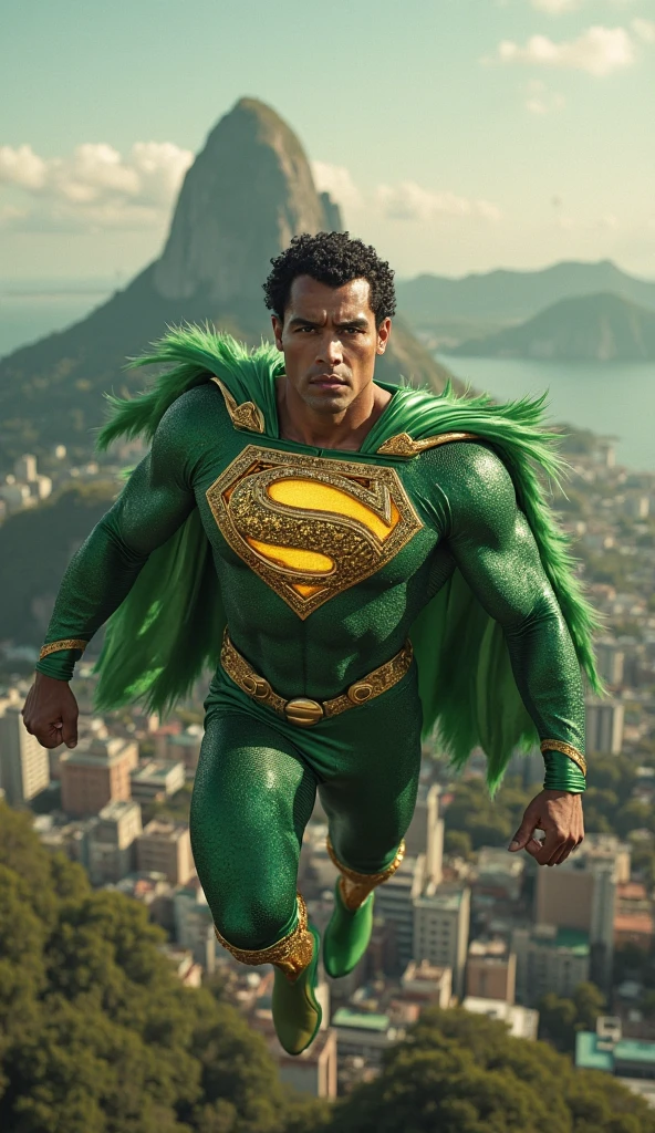 Ultra-realistic Brazilian Superman mid-flight over Rio’s Christ the ...