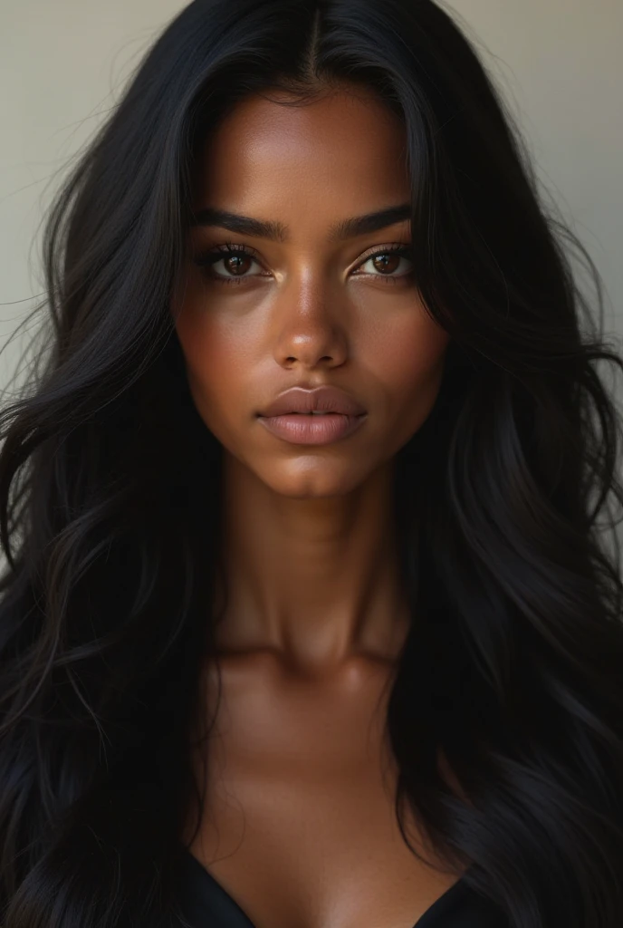 Cara normal, I don't want anime type the girl is darker and has long ...