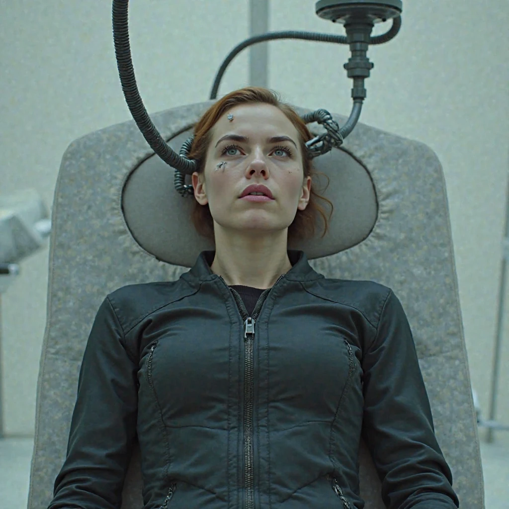 Create a divergent movie image, Moment when Triz takes the mental test ...