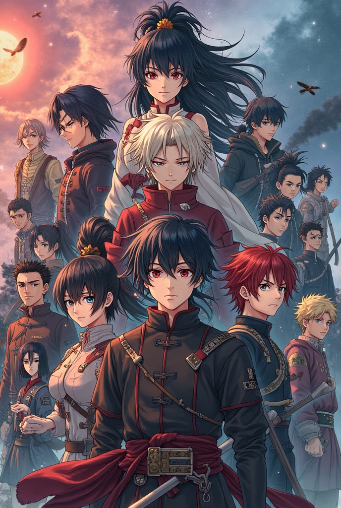 Create a picture that combines all the characters of the Demon Slayer ...