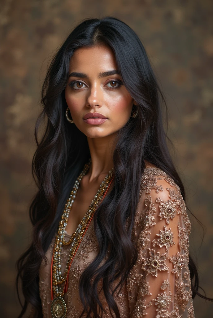 Mia khalifa standing with molana Tariq jamil - SeaArt AI