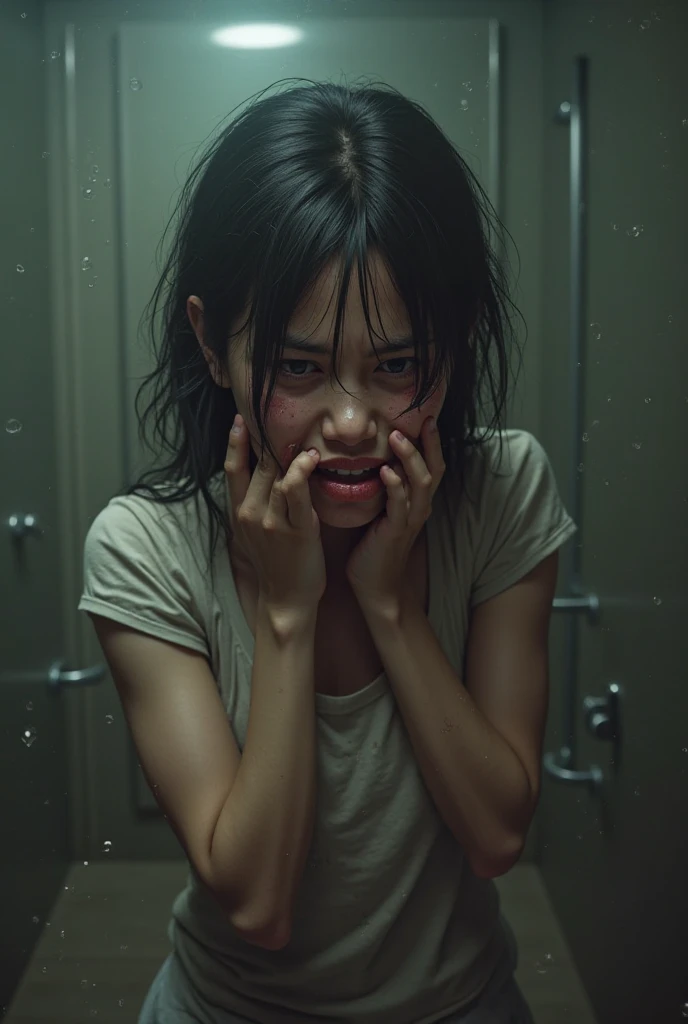 Girl vomiting - SeaArt AI