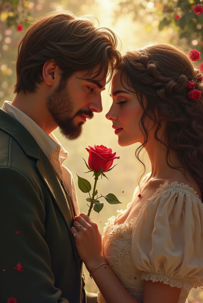 A young man with straight hair, a padlock-style beard and moustaches ...