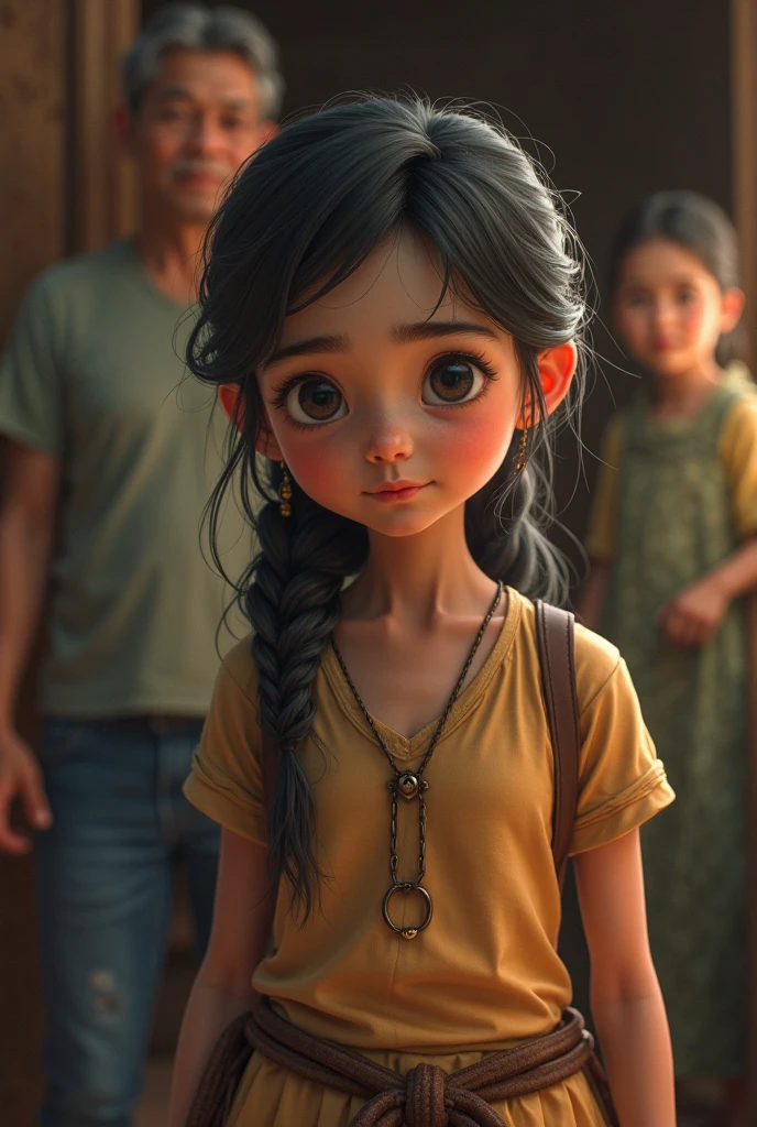 Need a proximately realistic image of a girl who her parents and family ...