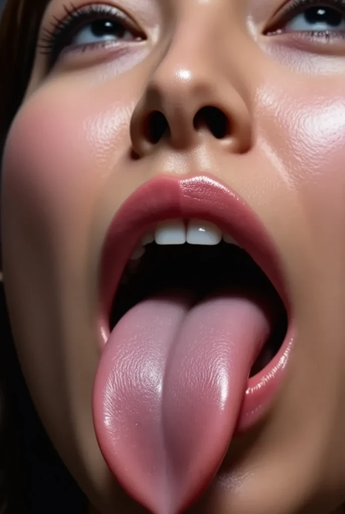 Lip,(saliva), staring _in_ viewer,リアルなtongueの質感,tongue_outside - SeaArt AI