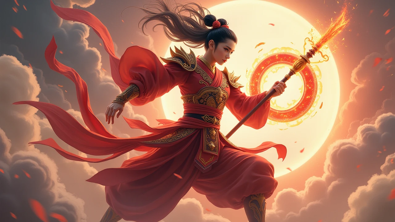 "A powerful and majestic depiction of Nezha, the Chinese mythological ...