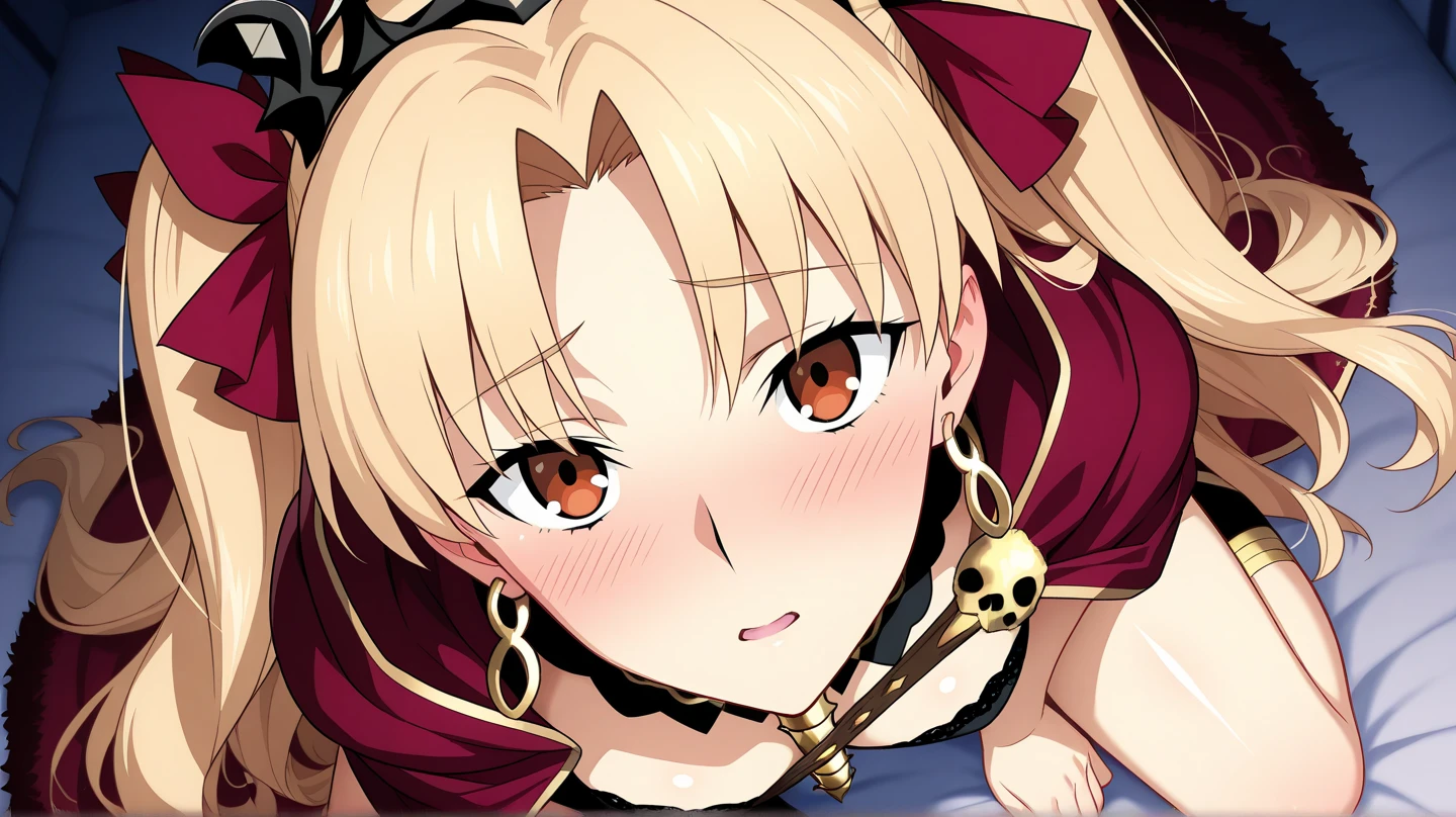 Ereshkigal (fate grand order) love,looking up with a flushed - SeaArt AI