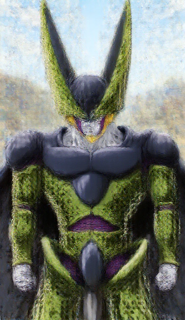 Ultra-detailed, hyper-realistic 3D render of a humanoid bio-mechanical ...