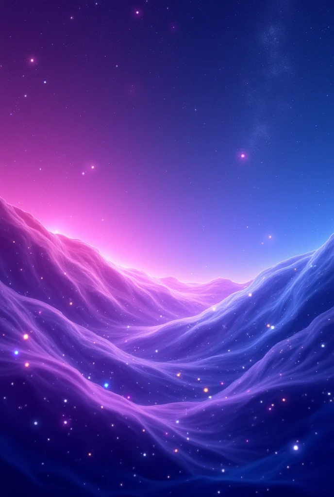A wallpaper with a gradient between purple, blue and fuchsia and stars ...