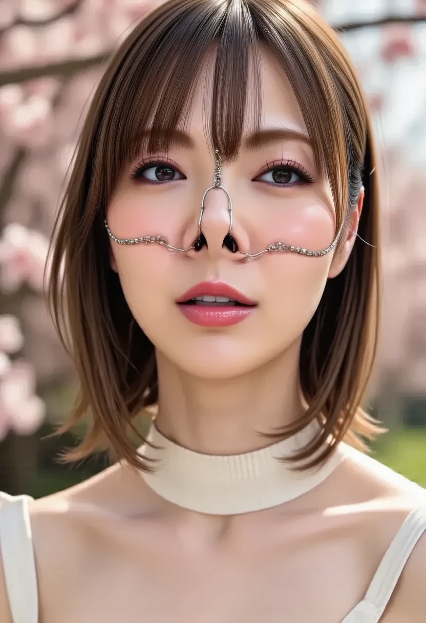 beautiful brown-haired woman shouting with her eyes closed - SeaArt AI