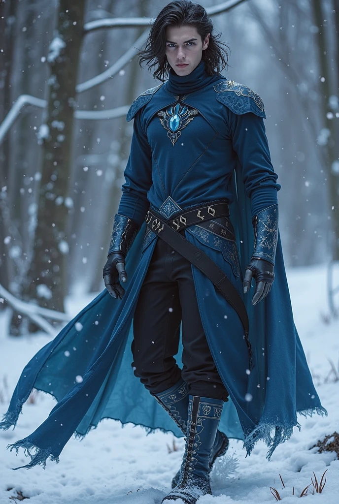 Eryndor, agora com 18 anos, carries the icy elegance of his clan ...