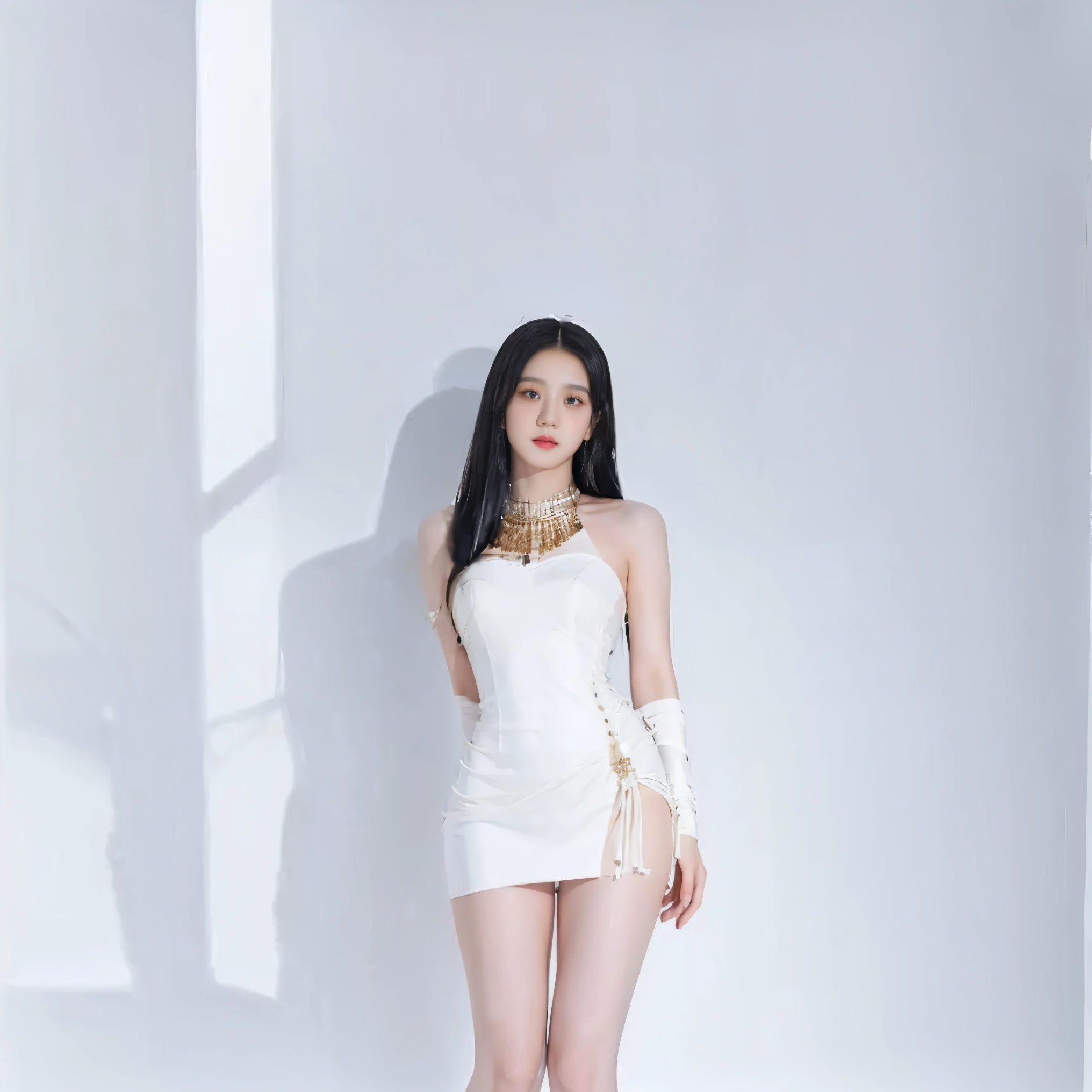 Jisoo, standing, full body width, beautiful thighs, ancient Egyptian ...