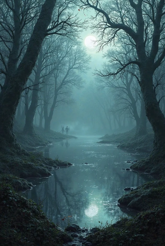 Ominous forest , Look for a large lake. That reflects terror and ...