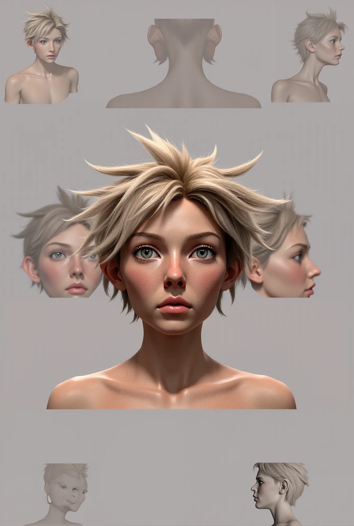 Give me all the perspective face angles from this photo - SeaArt AI