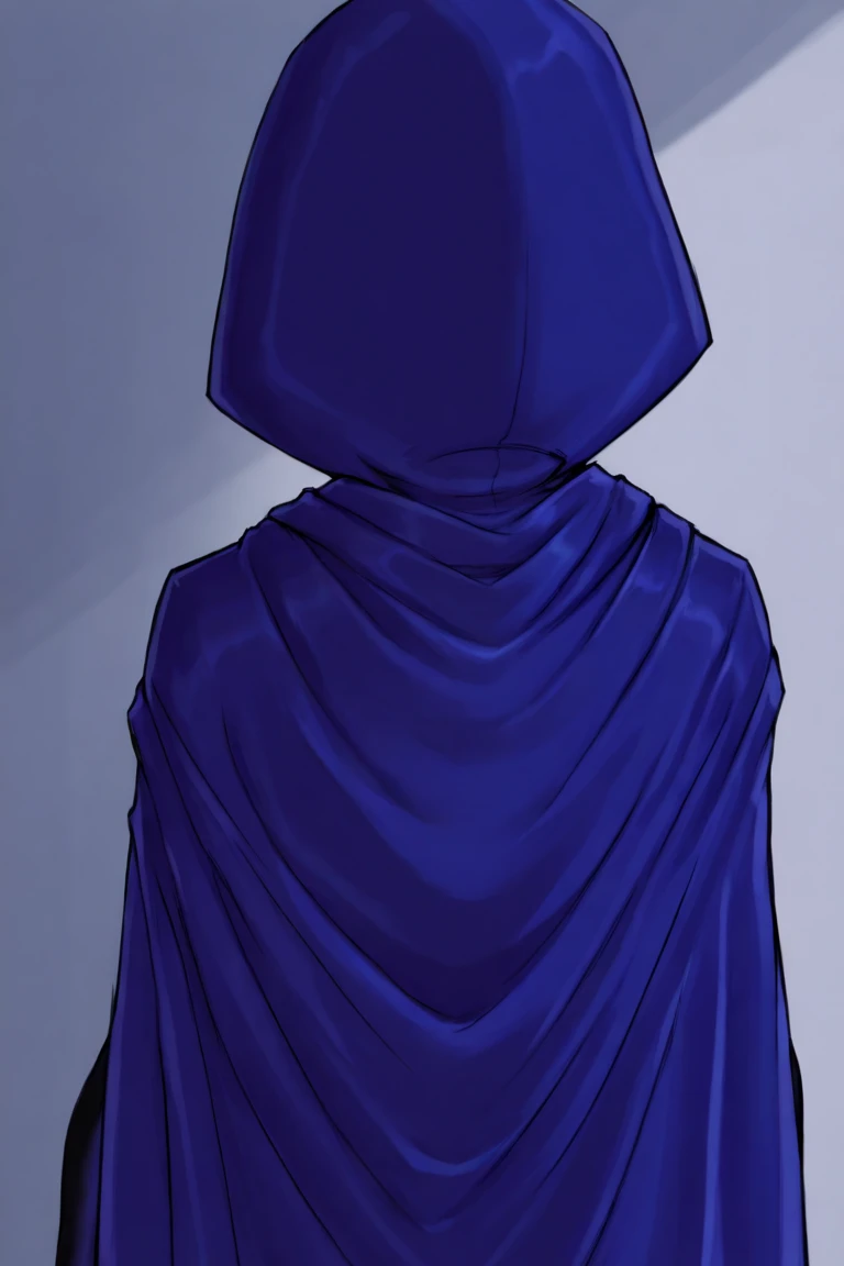 Rav1, blue cape covered body, long blue cape, hood covered head - SeaArt AI