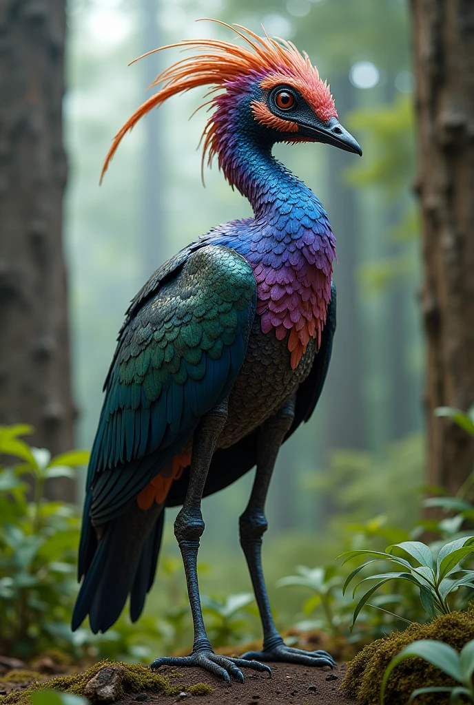 A bird without wings but with muscular arms - SeaArt AI