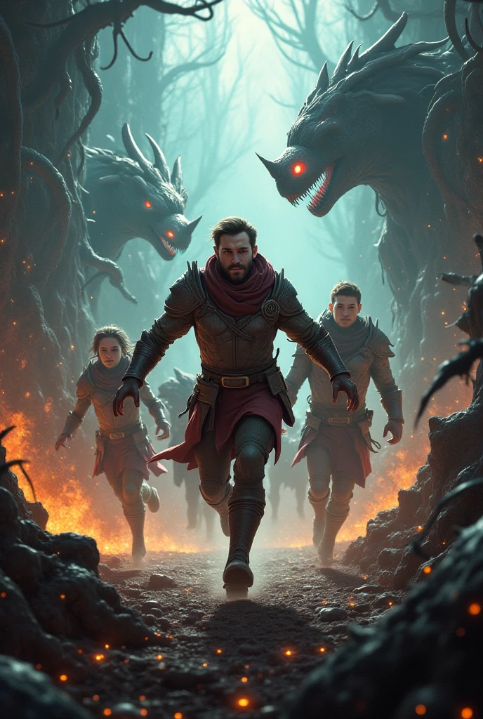 Replay the R.and.p.O game with characters running away from monsters ...