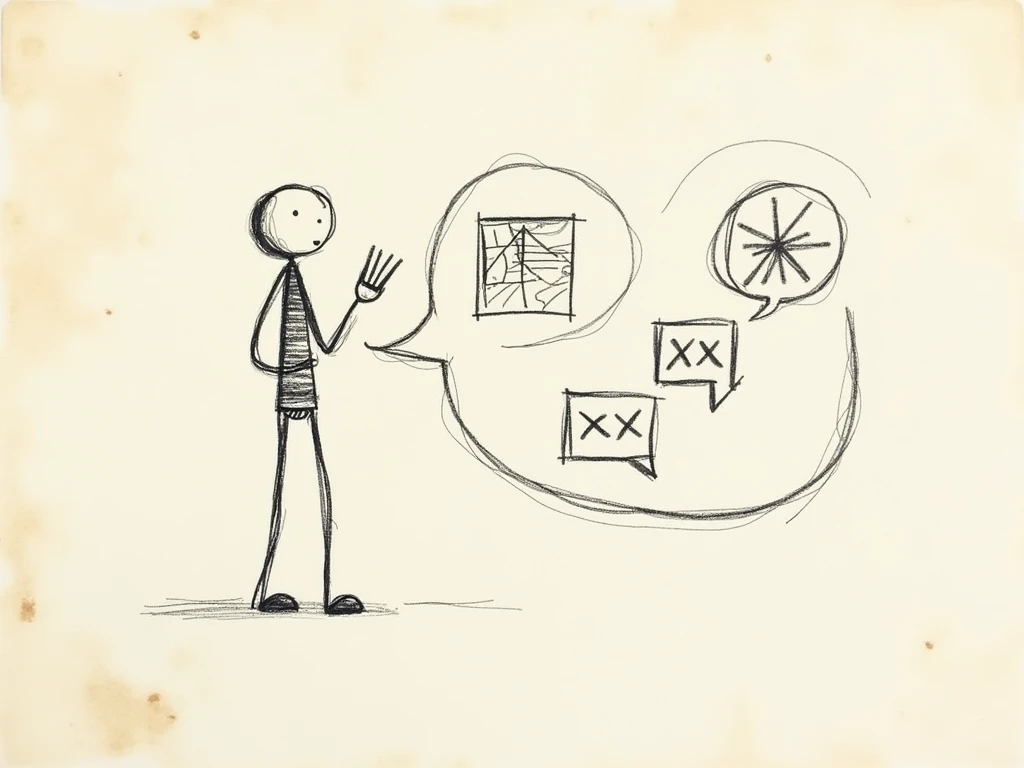 A freehand sketch of a simple stick figure on a textured paper ...