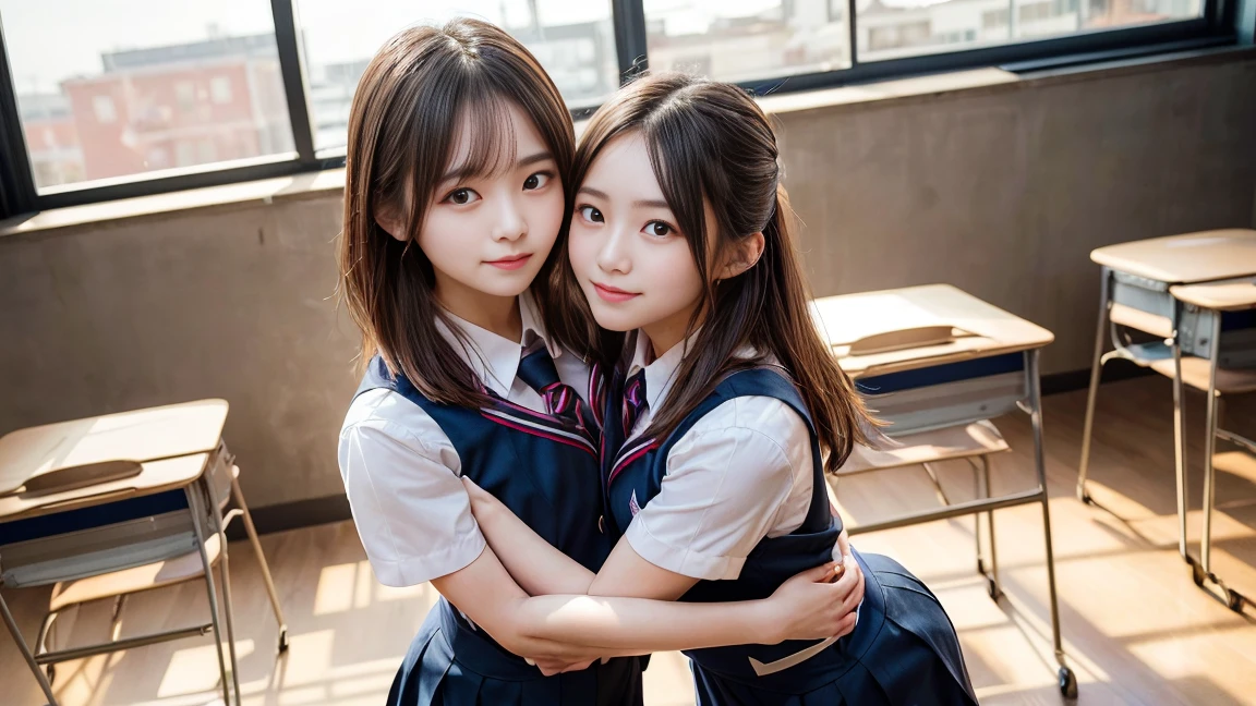 (Two female students), In the classroom at dusk 、制服姿のLikeい( Japanese ...