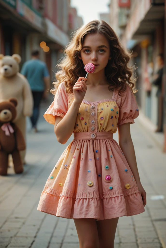 girl with big wavy hair,parda,in a colorful world of cotton candy and ...