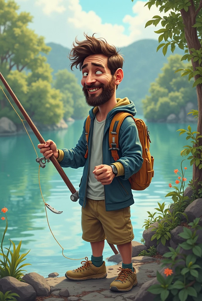 Messi comedy fishing - SeaArt AI