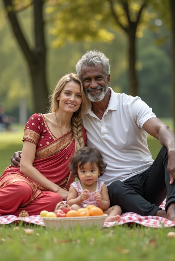 Now a family of five. Three young dark skinned South Asian-Dutch very ...