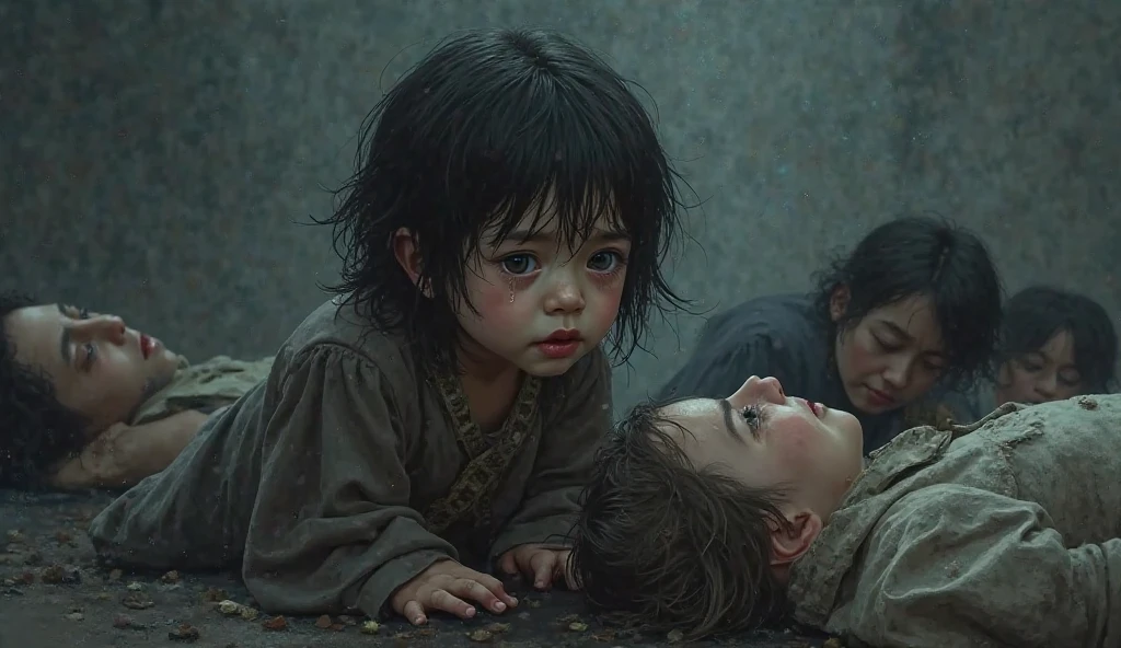 Ren crying as their parents are taken away, some lying motionless on ...