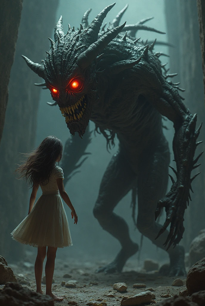 Can u make the demon to have glow red eyes and to appear as if its ...