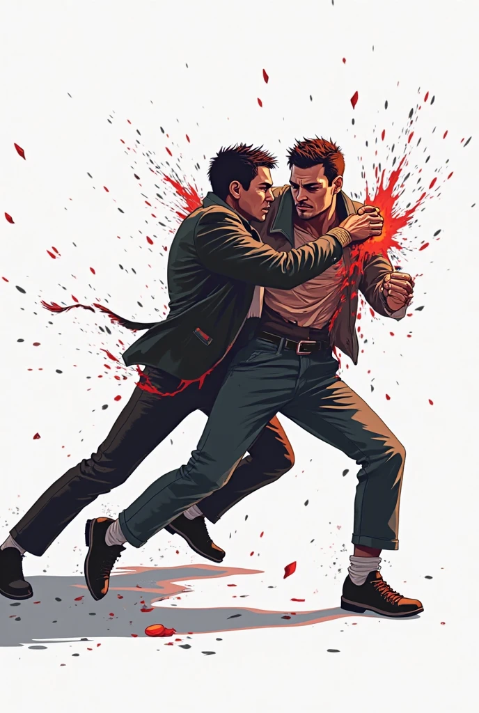 Give me an animated image of physical violence with a white background ...