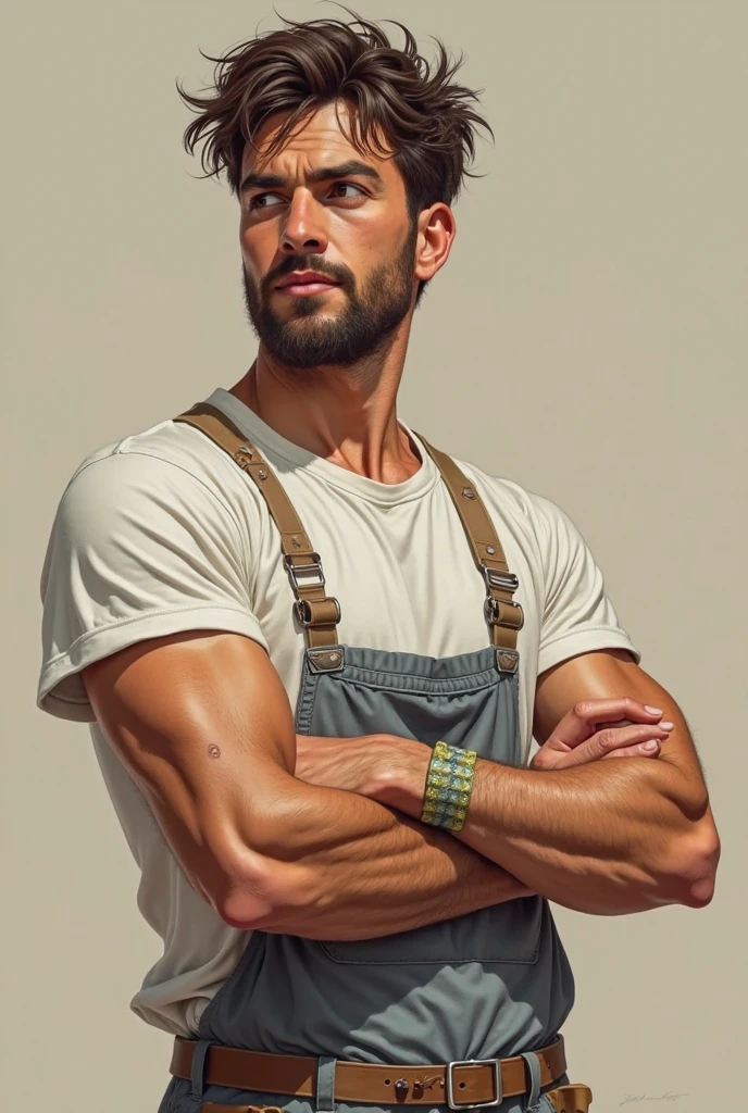 EFE Appearance: hair: dark brown, scattered on top, nape part Irregular as if - SeaArt AI