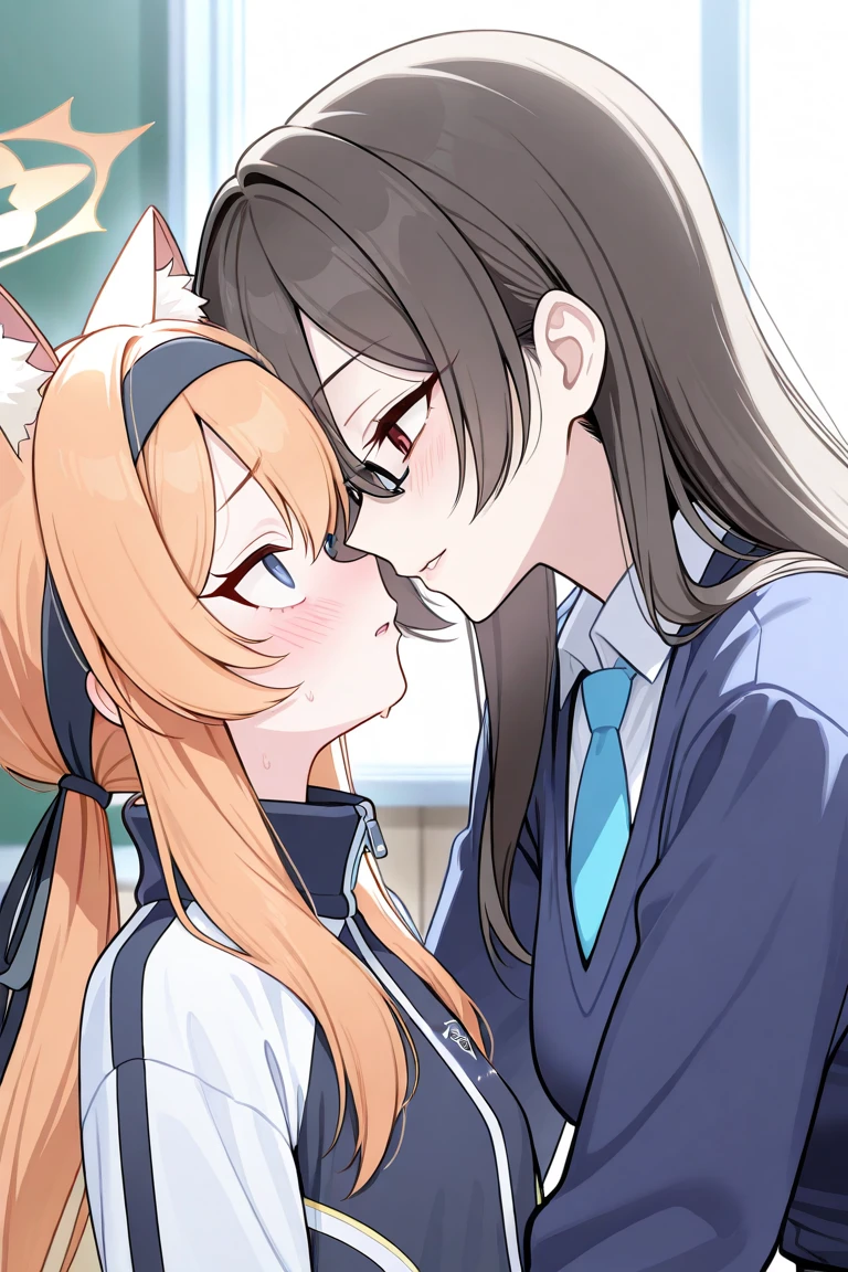 Iochi mari(gym ver)(blue archive), female teacher, yuri, blush - SeaArt AI