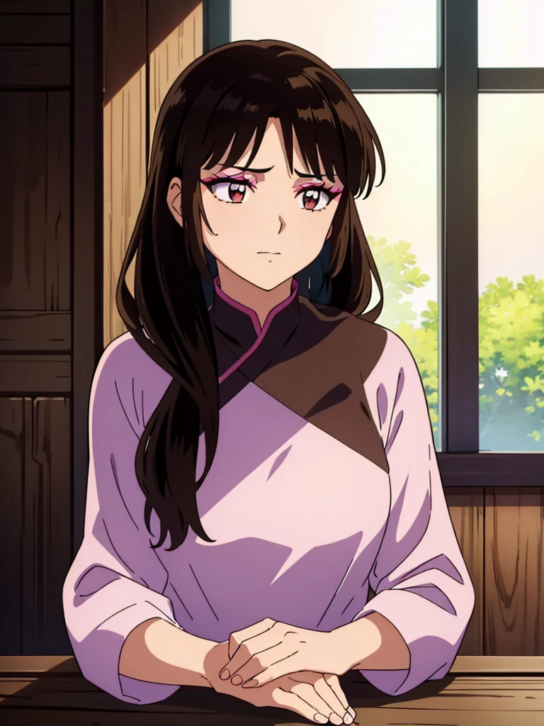 Coral,(((((long、dark brown、eyeshadow))))) 、Sweetie、alone,beard face ...