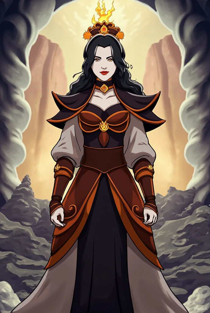 New avatar, daughter of Zuko and Katara, pale skin, black hair golden ...