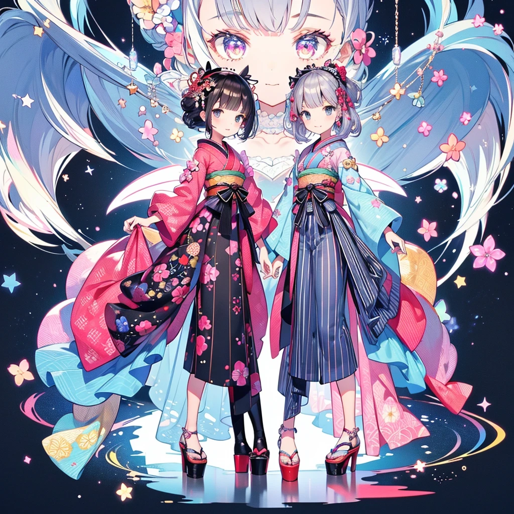Best Quality、8hair,well-groomed face、vtuber - full body、A picture of ...