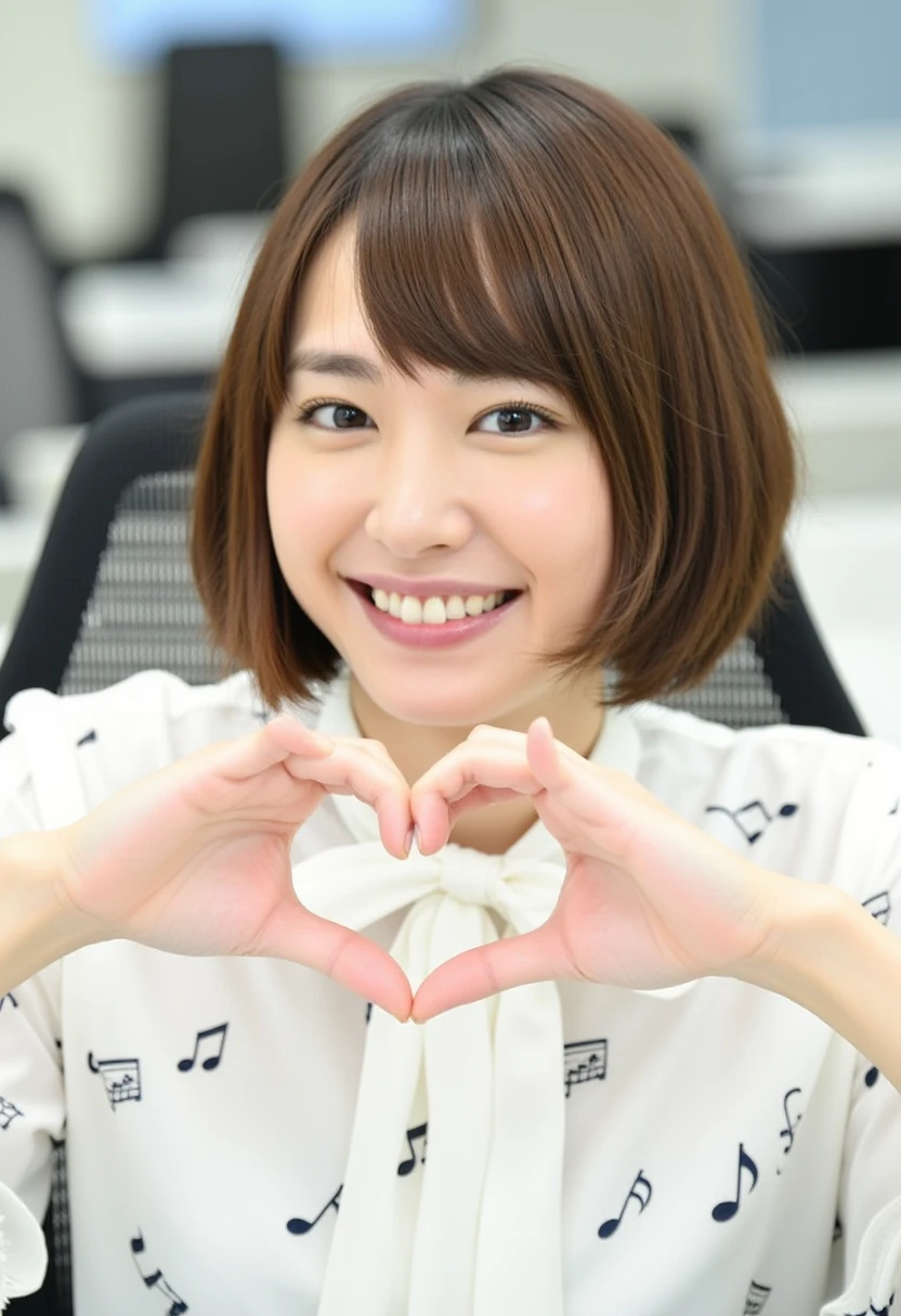 The image is a close-up portrait of a young woman named Gakki with semi ...