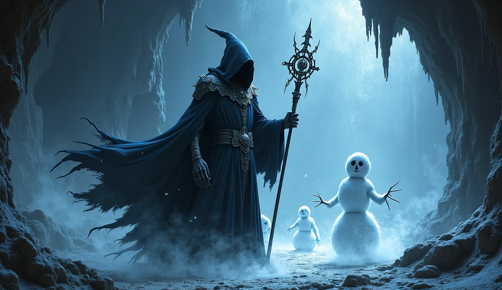 Please make an evil wizard。I like dancing with ghosts and snowmen in ...