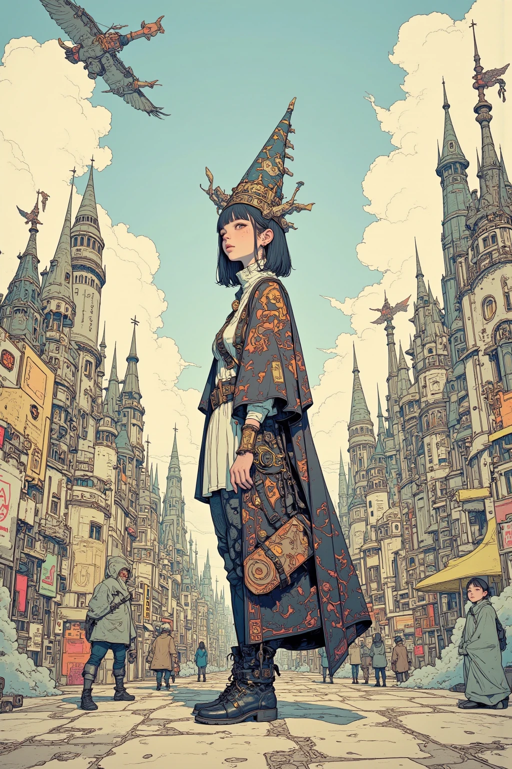 Tall Spines Reminiscent of Wizards and Mystical Beings,Ornate Patterned ...