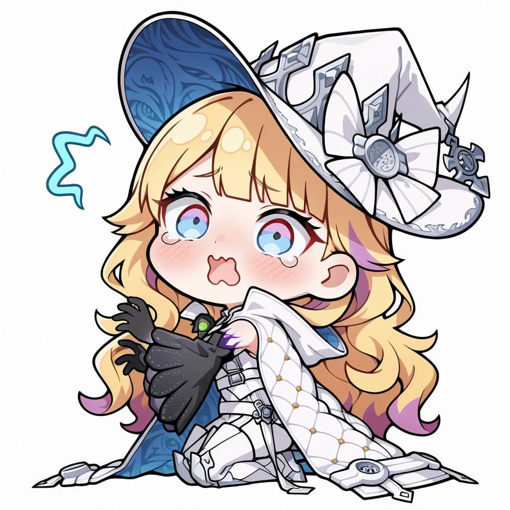 Panicking, open mouth, shocked expression, blush,chibi, (1girl - SeaArt AI