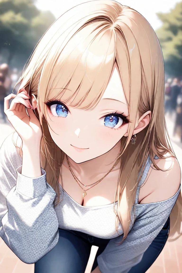 University,adult female,gyaru,( hand_on_own_ear,light smile - SeaArt AI