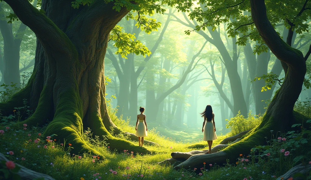 An enchanted forest without cartoon cartoon characters - SeaArt AI