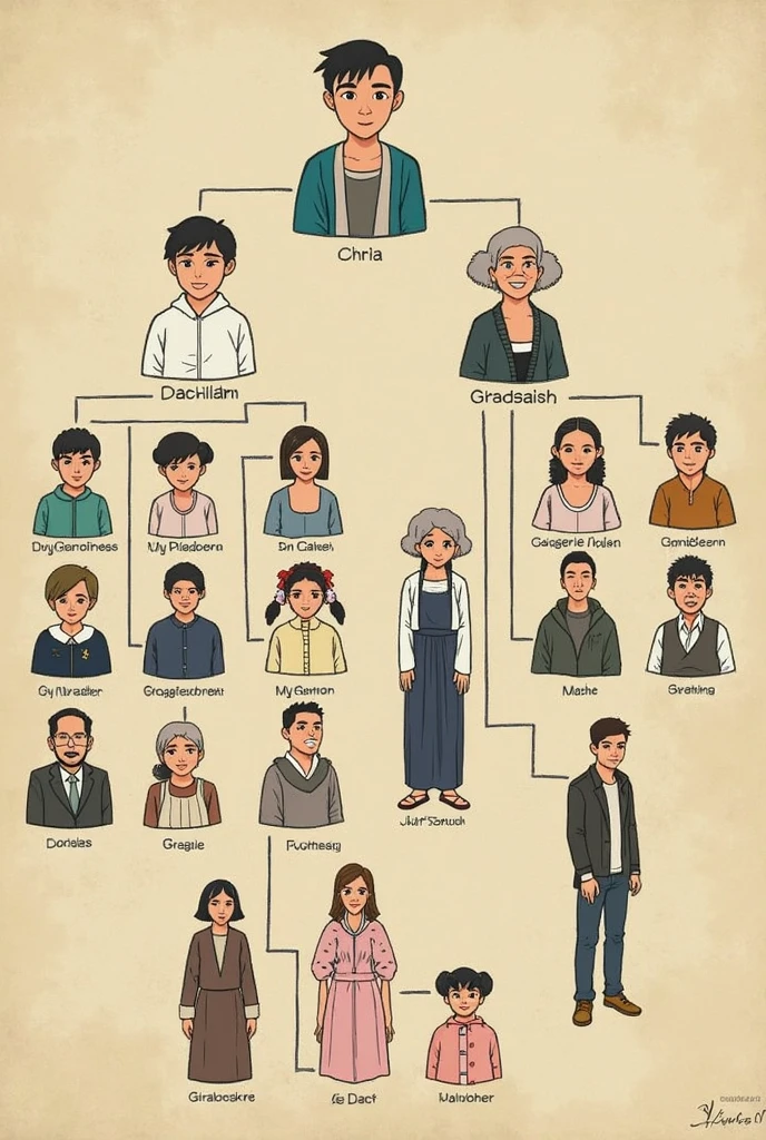 Maternal grandmother's mother {x} Take me a picture of a family tree ...